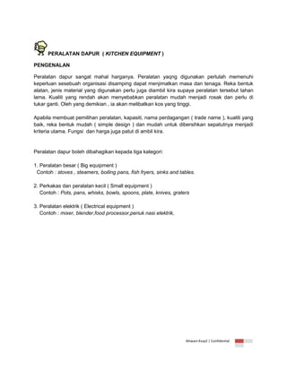 Kitchen equipment1 | PDF