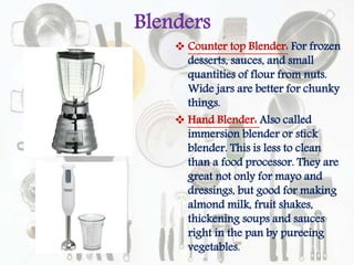 Kitchen equipments | PPTX