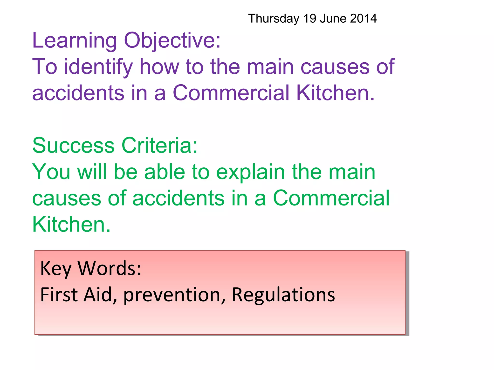 Kitchen first aid_in_the_kitchen | PPT