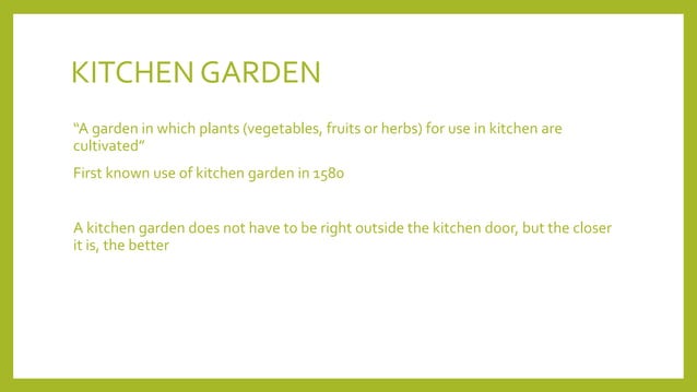 Kitchen Garden | PPTX | Gardening | Home & Garden