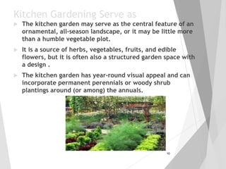Kitchen garden objectives, importance and economy of kitchen gardening ...