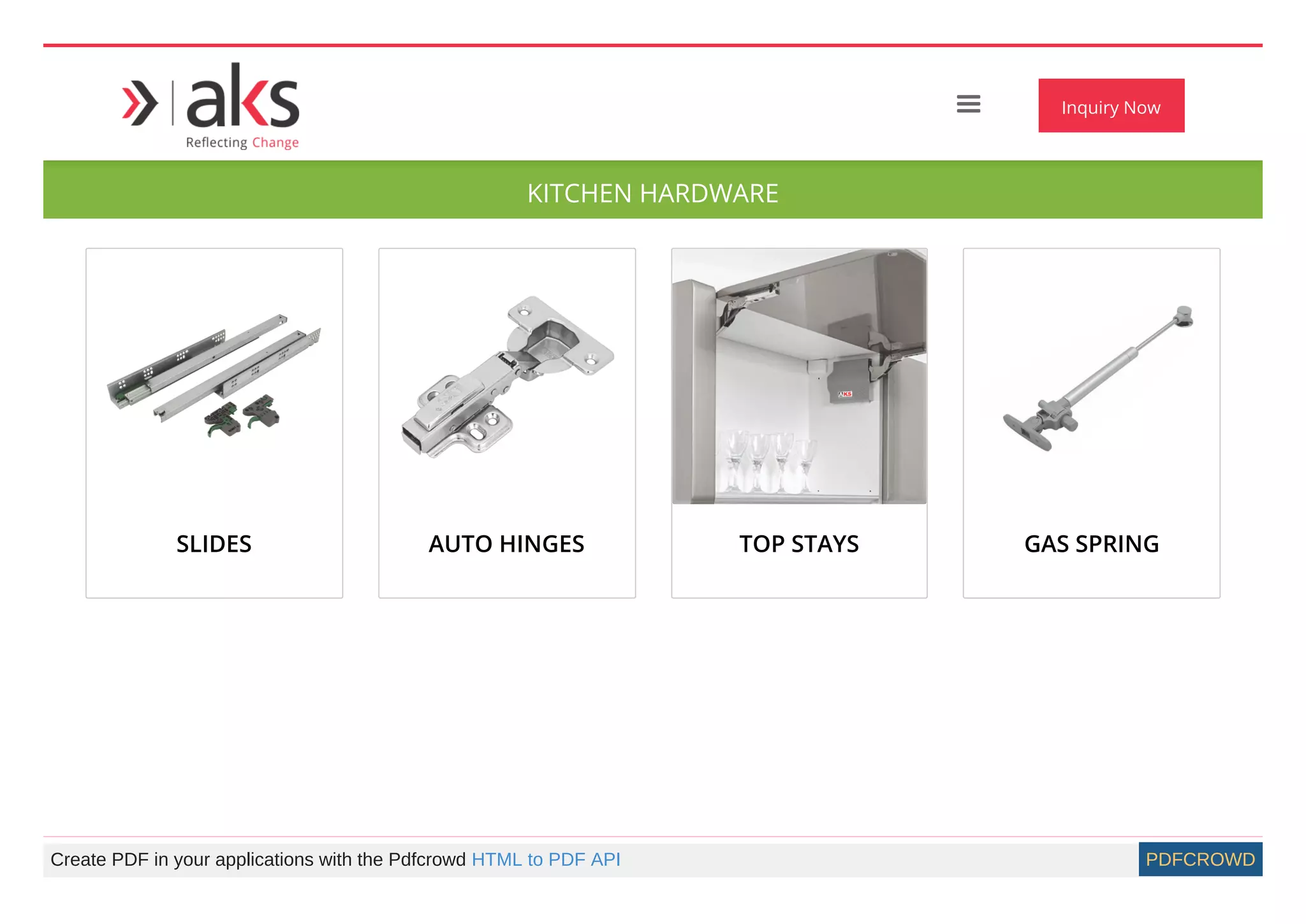 Kitchen hardware manufacturers - AKS | PDF