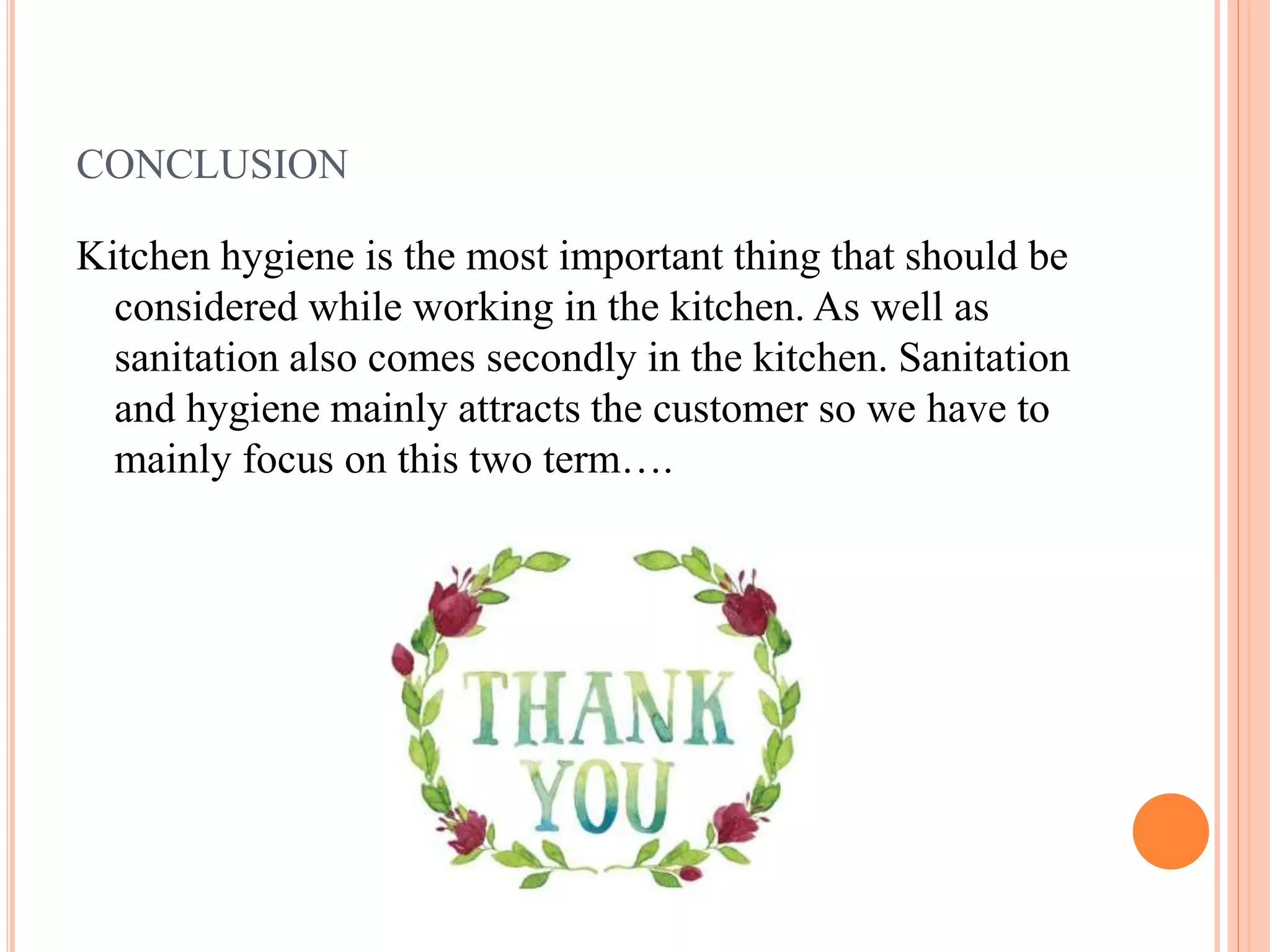 Kitchen hygiene and sanitation | PPTX