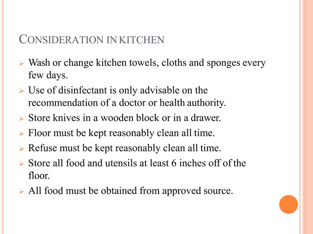 Kitchen hygiene and unhygiene | PPTX | Home Appliances | Home & Garden