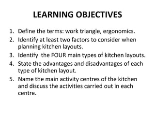 Kitchen layouts module 9 management of food preparation & service | PPTX