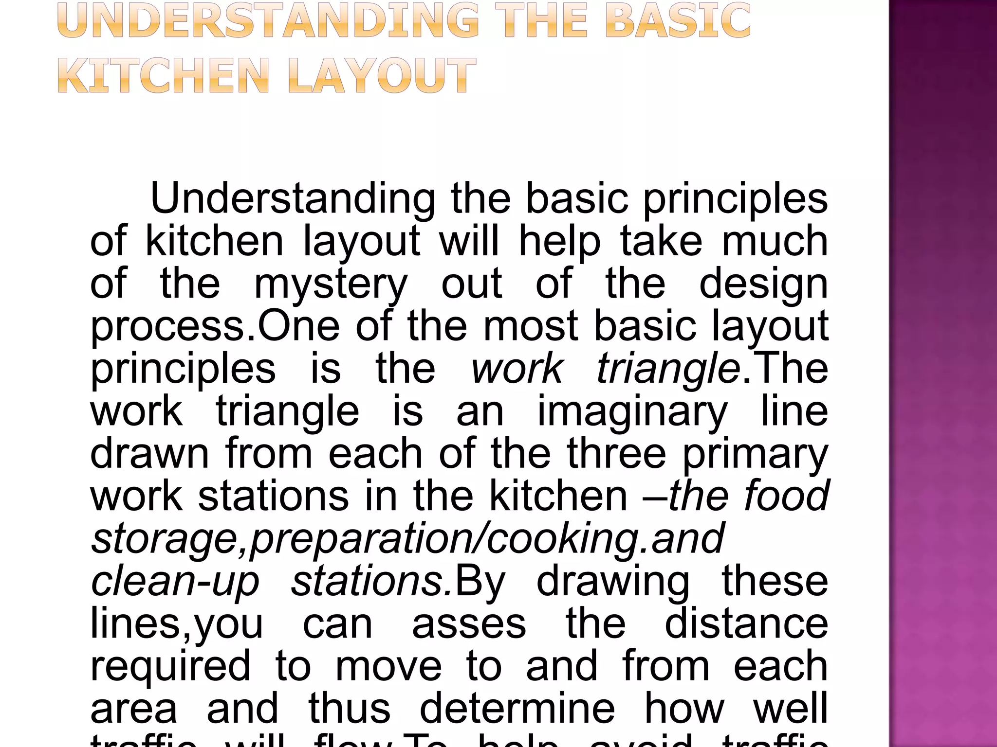 (TLE) Kitchen Layouts Presentation | PPTX