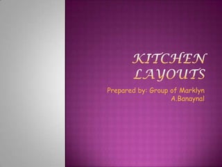 (TLE) Kitchen Layouts Presentation | PPTX