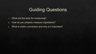Kitchen measurement basics | PPTX