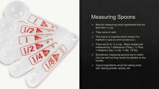 Kitchen measurement basics | PPTX