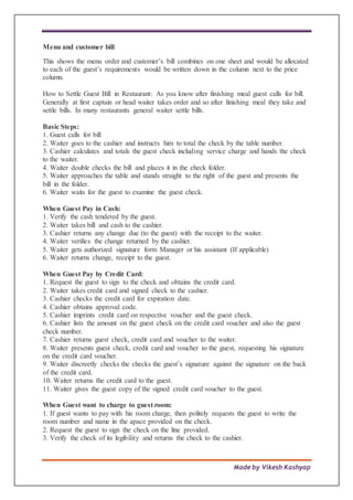 Kitchen order ticket | DOCX