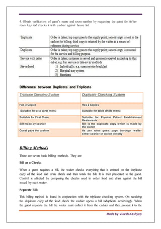 Kitchen order ticket | DOCX