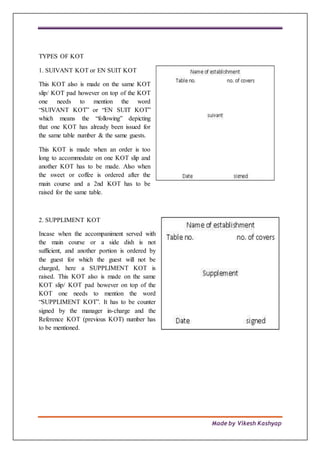 Kitchen order ticket | DOCX