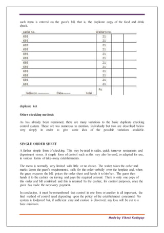 Kitchen order ticket | DOCX