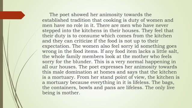 English Kitchen Poem by Vimala with Analysis. | PPTX | Home Appliances ...