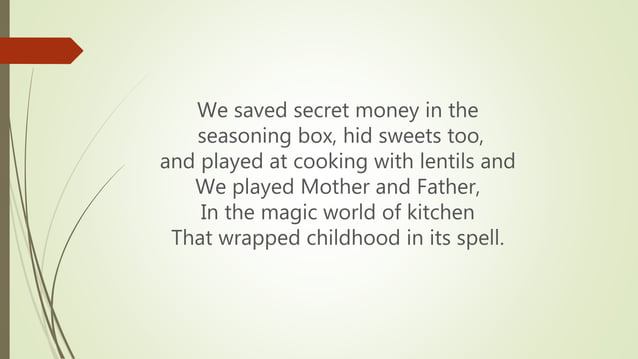 English Kitchen Poem by Vimala with Analysis. | PPTX | Home Appliances ...