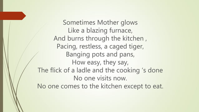 English Kitchen Poem by Vimala with Analysis. | PPTX | Home Appliances ...
