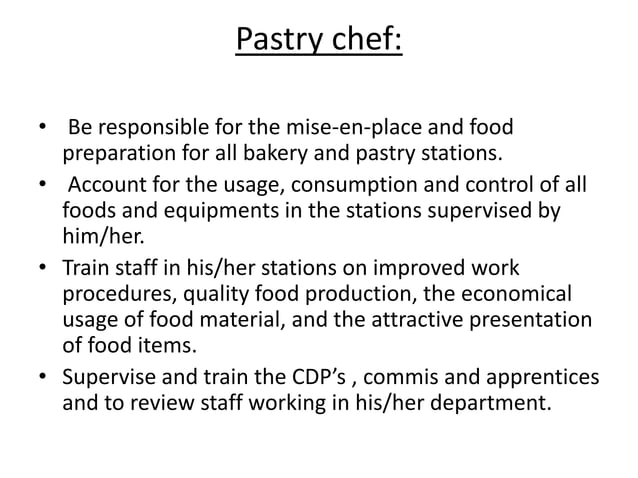 CLASSIC KITCHEN BRIGADE | PPTX