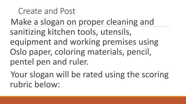 Kitchen premises | PPTX