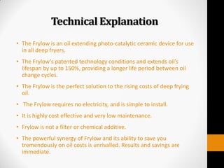 Frylow Guaranteed Oil Cost Reduction | PDF