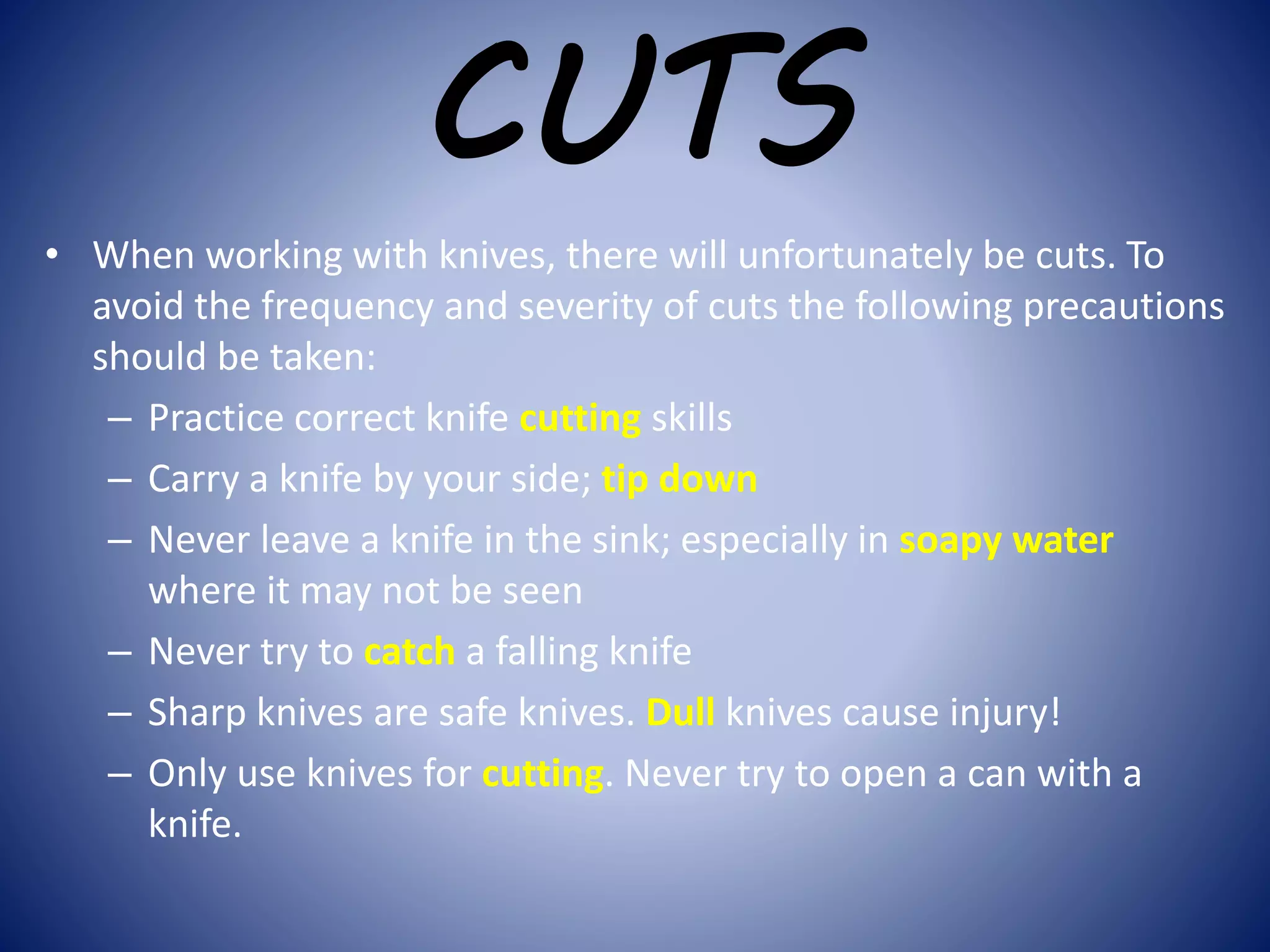 Kitchen safety power point | PPTX