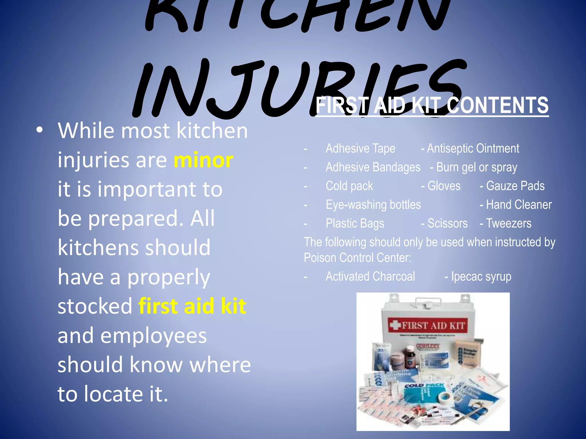 Kitchen safety power point | PPTX