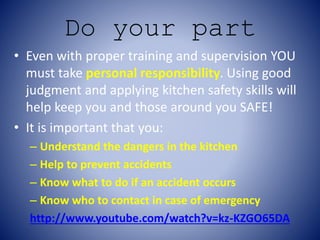 Kitchen safety power point | PPTX