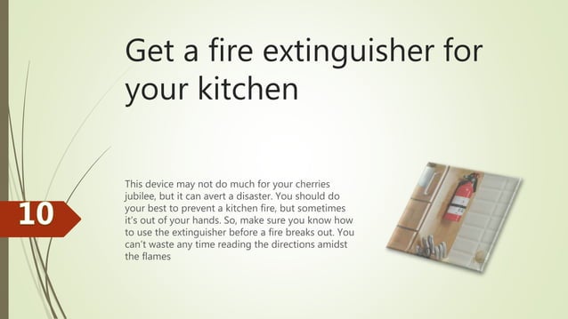10 Best Kitchen safety tips | PPTX | Home Appliances | Home & Garden