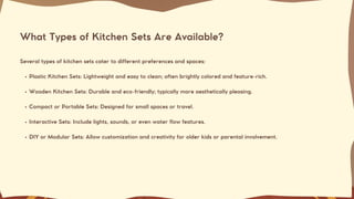 Kitchen Set for Kids: Everything Parents Need to Know | PDF
