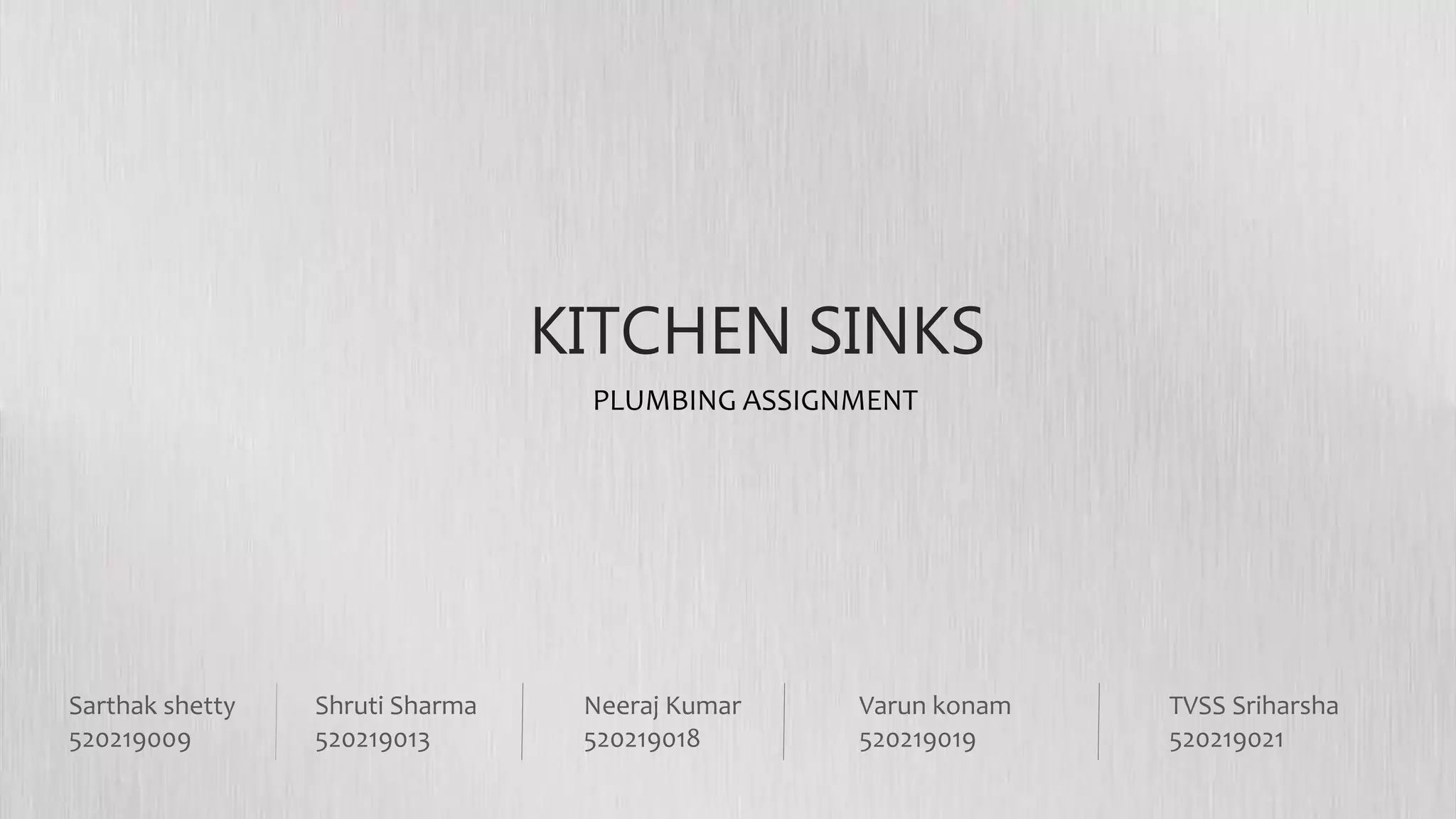 Kitchen sinks | PPTX