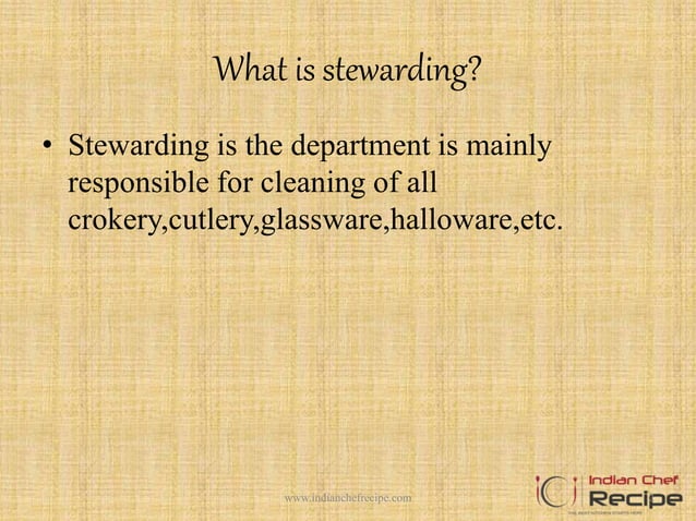 Kitchen stewarding department | PPTX | Home Appliances | Home & Garden