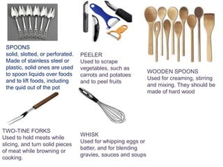 Kitchen Utensils Names And Uses