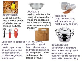 Kitchen Cutting Tools And Their Uses