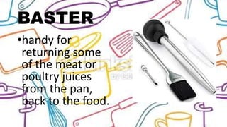 Kitchen tools commercial cooking | PPTX