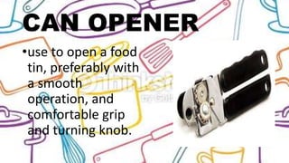 Kitchen tools commercial cooking | PPTX