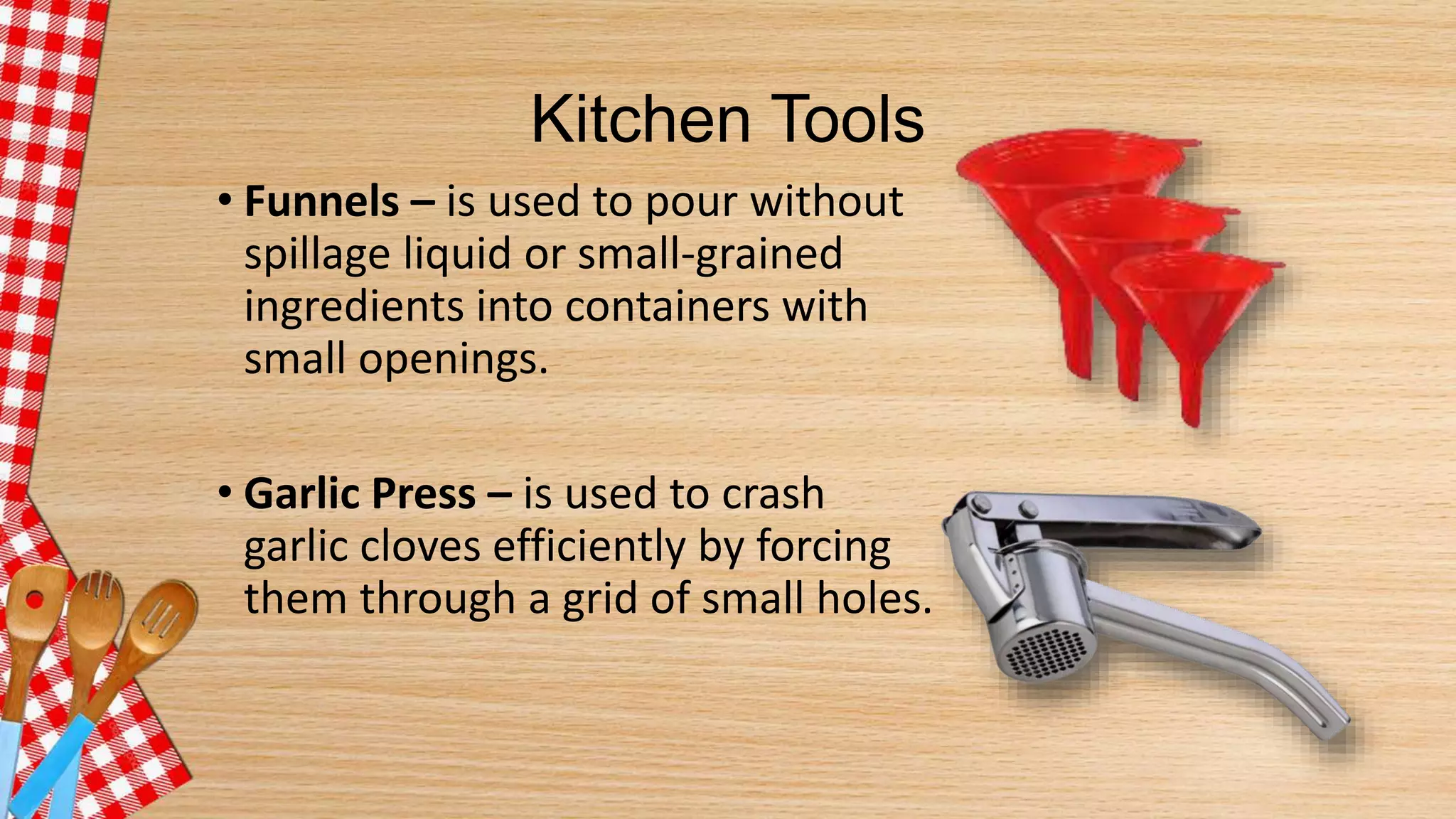 Kitchen tools and equipment | PPTX