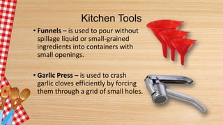 Kitchen tools and equipment | PPTX