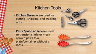 Kitchen tools and equipment | PPTX