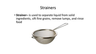 Kitchen tools and equipment | PDF