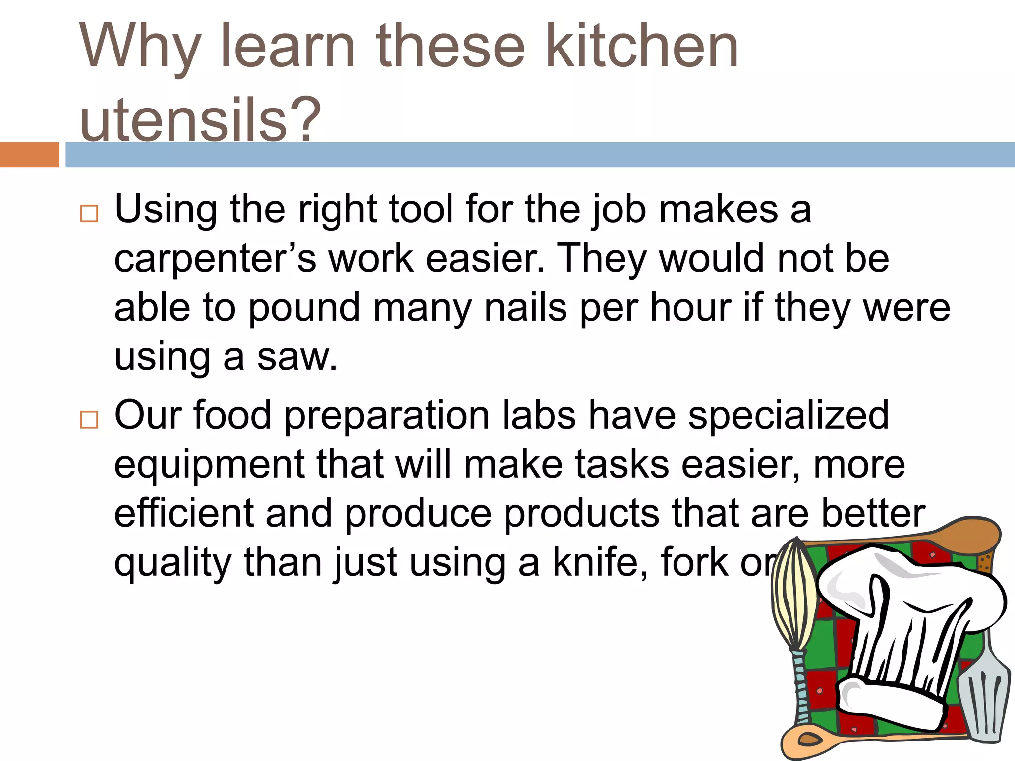 Kitchen utensils ppt | PPTX