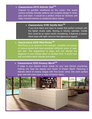 KITCHEN WORKTOP: CAESARSTONE | PDF