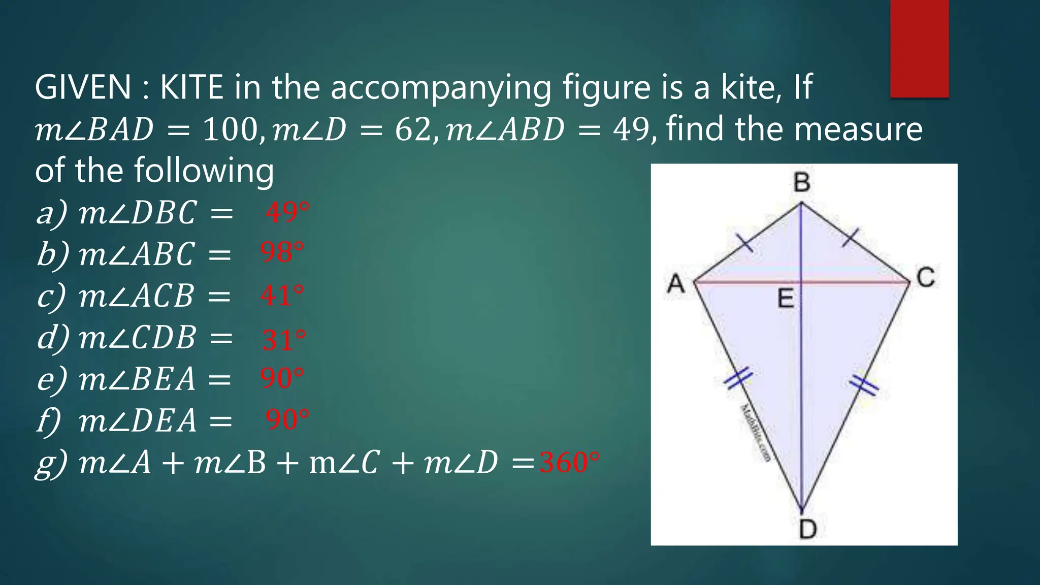 Solving problems involving a KITE (Grade 9).pptx