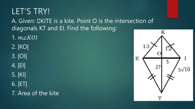 Solving problems involving a KITE (Grade 9).pptx