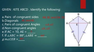 Solving problems involving a KITE (Grade 9).pptx