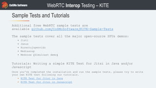 KITE Network Instrumentation: Advanced WebRTC Testing | PPTX | Computer ...