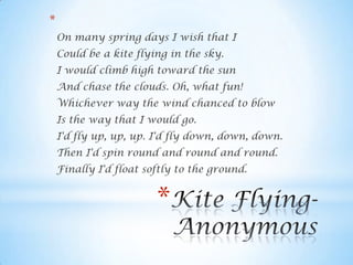 Kites in Poetry | PPTX