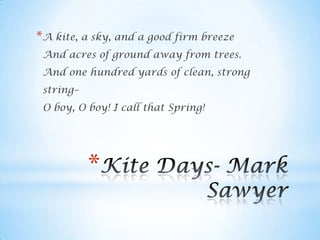 Kites in Poetry | PPTX