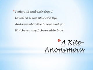 Kites in poetry | PPTX
