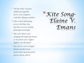 Kites in poetry | PPT