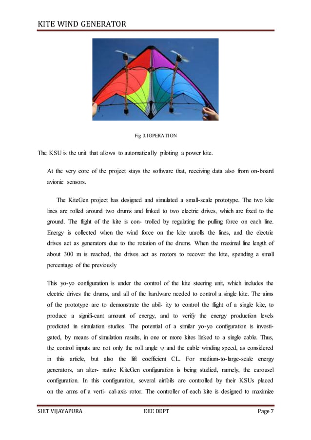 Kite wind generator | DOCX | Power and Energy Industry | Industries