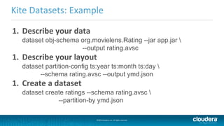 Kite SDK: Working with Datasets | PPT